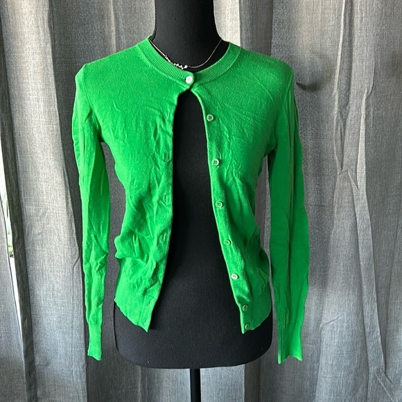 J. Crew | Sweaters | Lime Green J Crew Cardigan | Poshmark